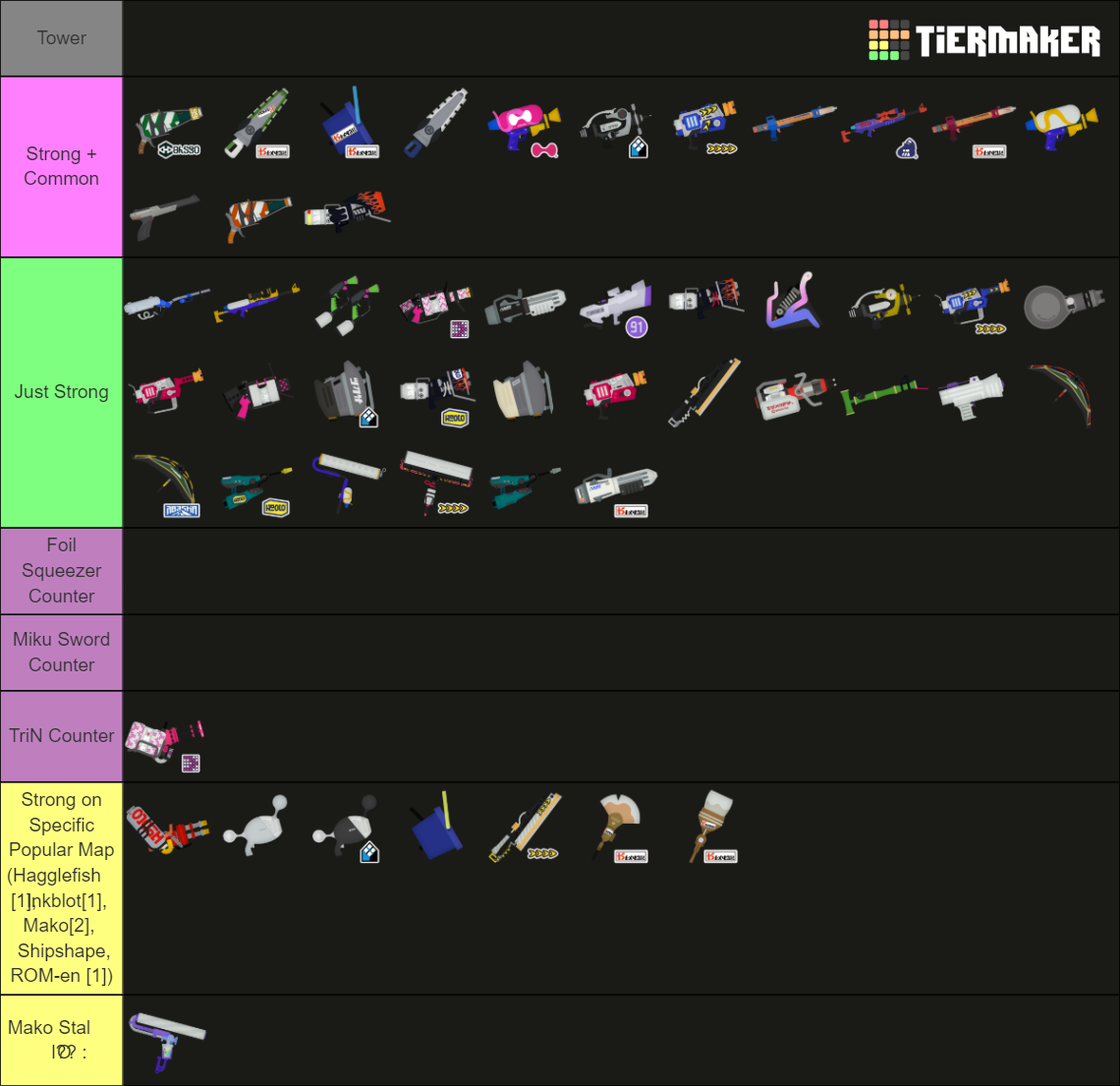 Splatoon 3 All Weapons (Chill Season 2023) Tier List (Community ...