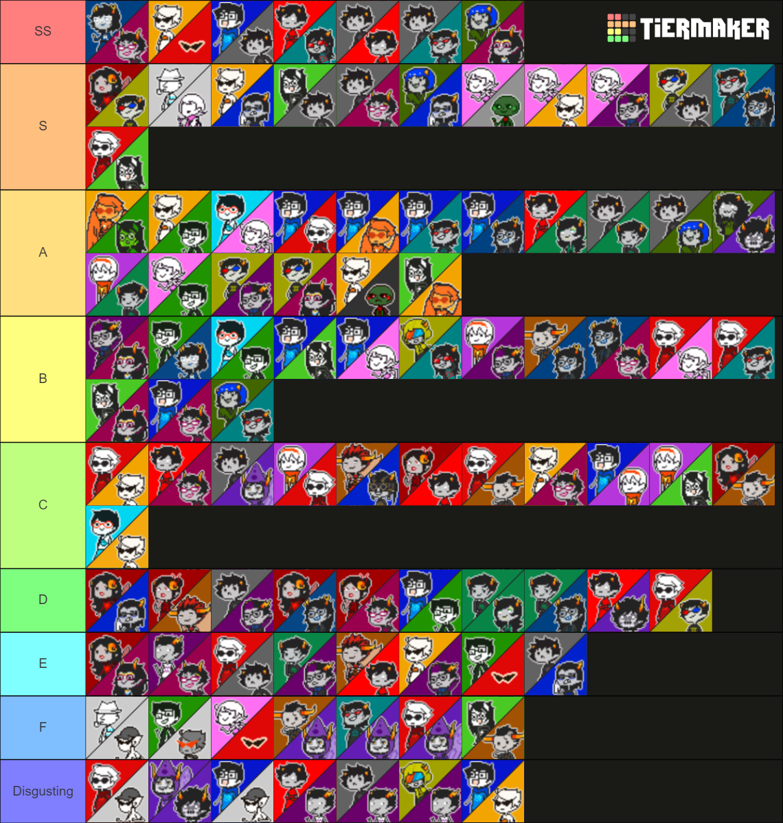 Ultimate Homestuck Ship List Tier List (Community Rankings) - TierMaker