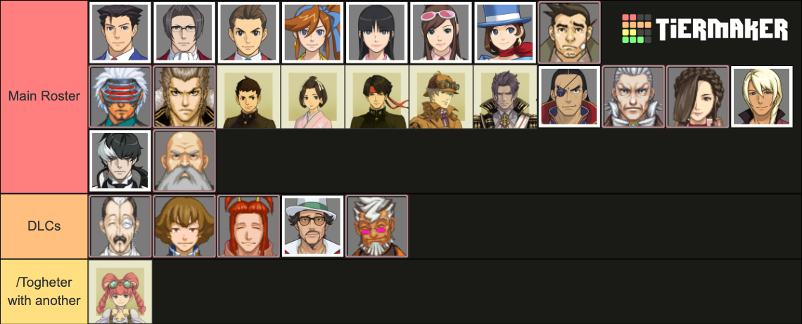 Ace Attorney Characters Tier List (Community Rankings) - TierMaker