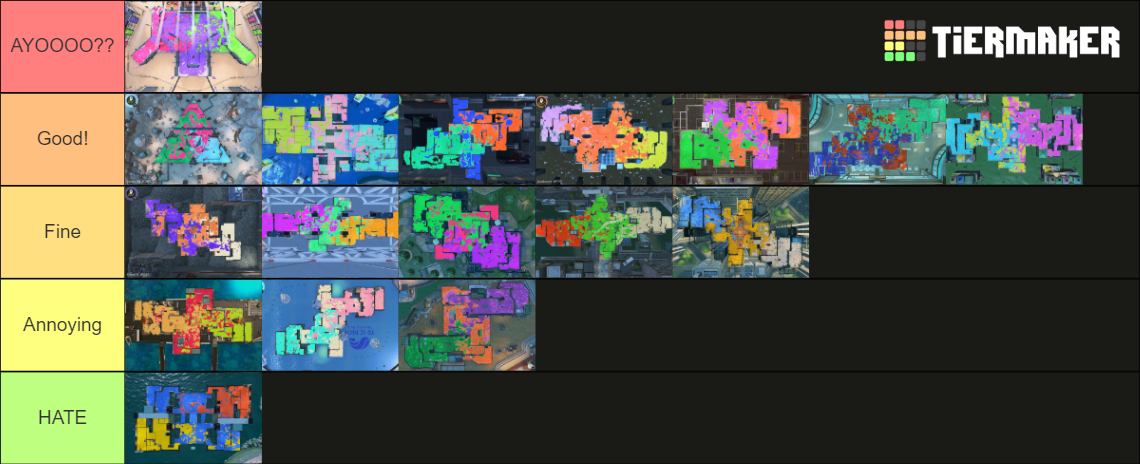 All Tricolor Turf War Maps (as of Grand Fest) Tier List (Community ...
