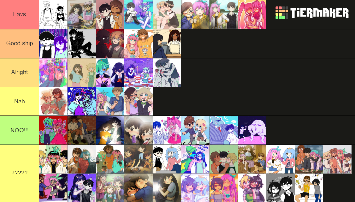 OMORI ship ranking Tier List (Community Rankings) - TierMaker