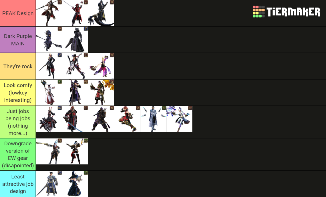 FFXIV Dawntrail Job Gear Tier List (Community Rankings) - TierMaker
