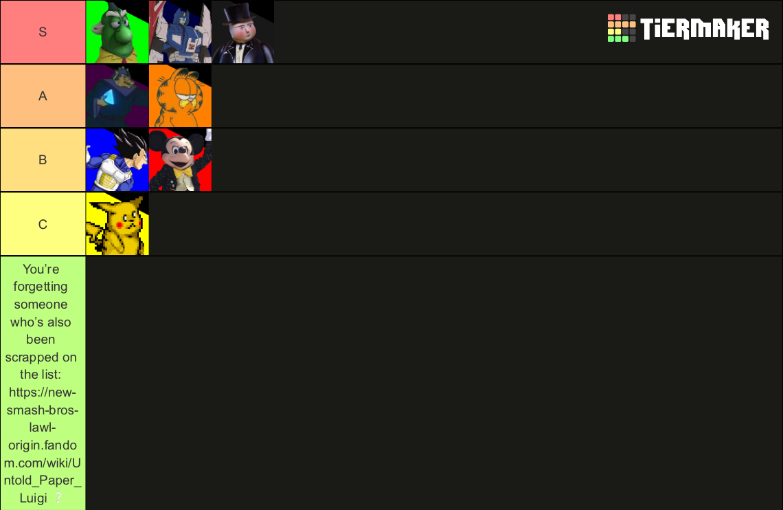 Throw Some Lawl Z scrapped characters Tier List (Community Rankings ...
