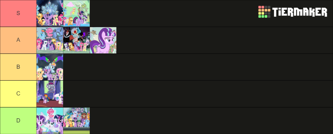 Every Season of MLP Ranked Tier List (Community Rankings) - TierMaker