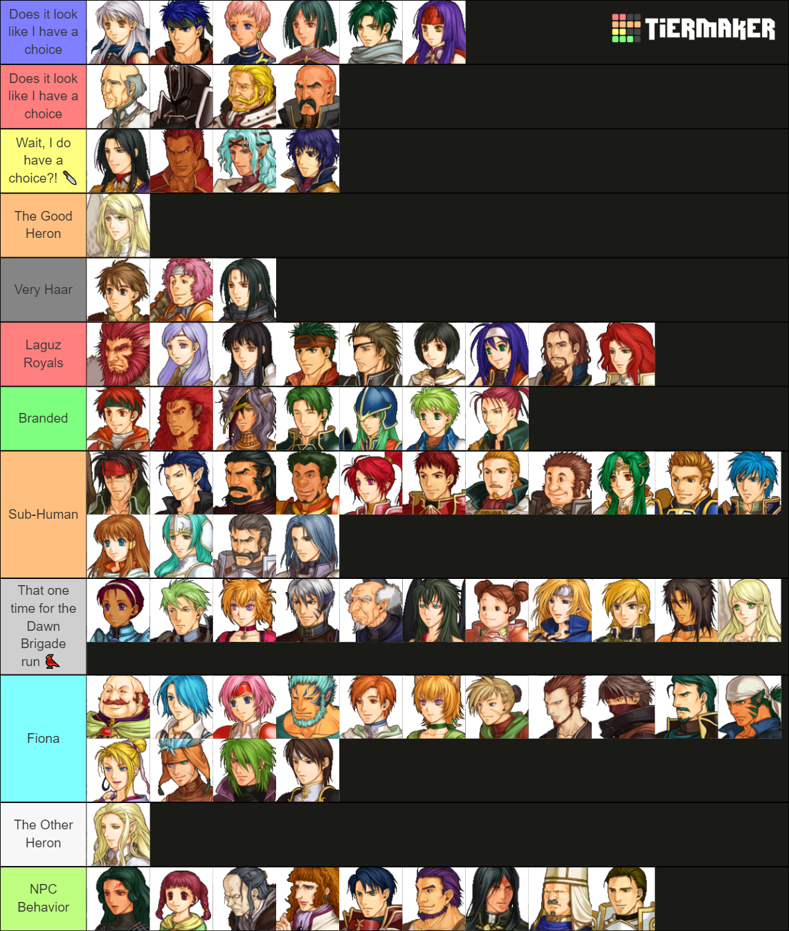 Fire Emblem: Radiant Dawn (FE10) Character Tier List (Community ...