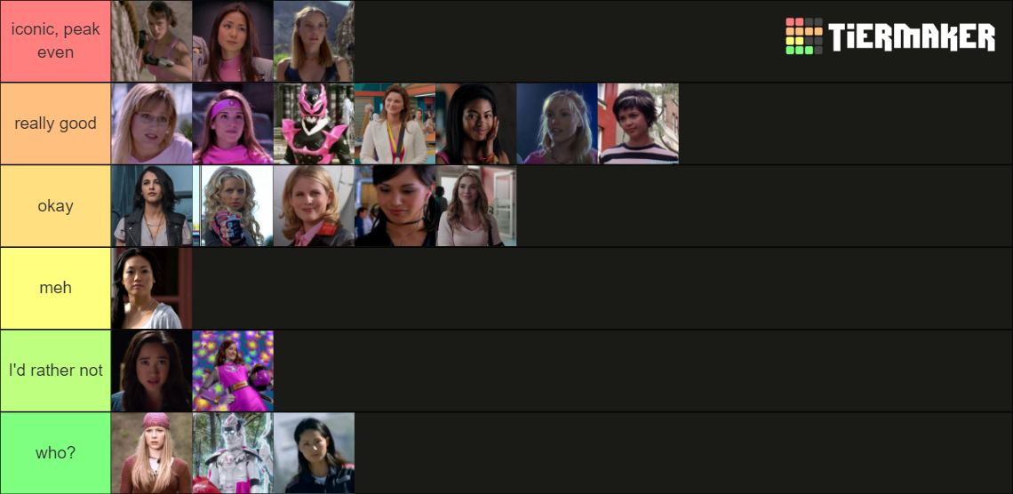 Power Rangers | Every Pink Ranger Tier List (Community Rankings ...