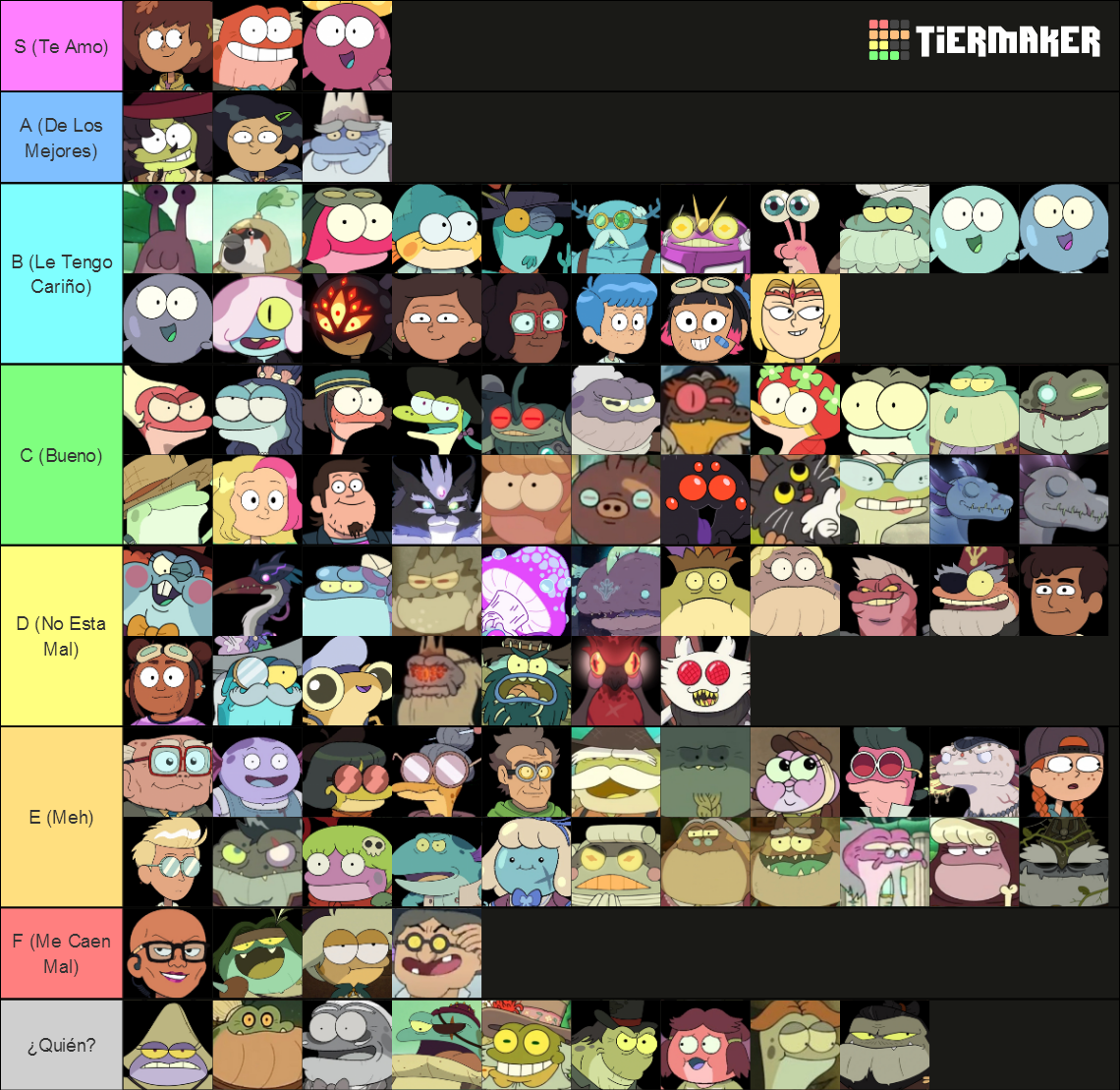 All amphibia characters Tier List (Community Rankings) - TierMaker