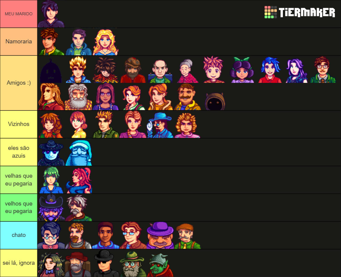Stardew Valley Characters Tier List (Community Rankings) - TierMaker