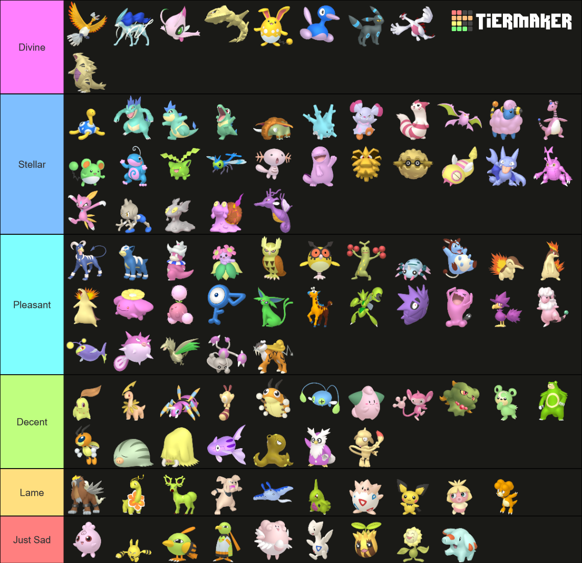 All Gen 2 Shiny Pokemon Tier List (Community Rankings) - TierMaker