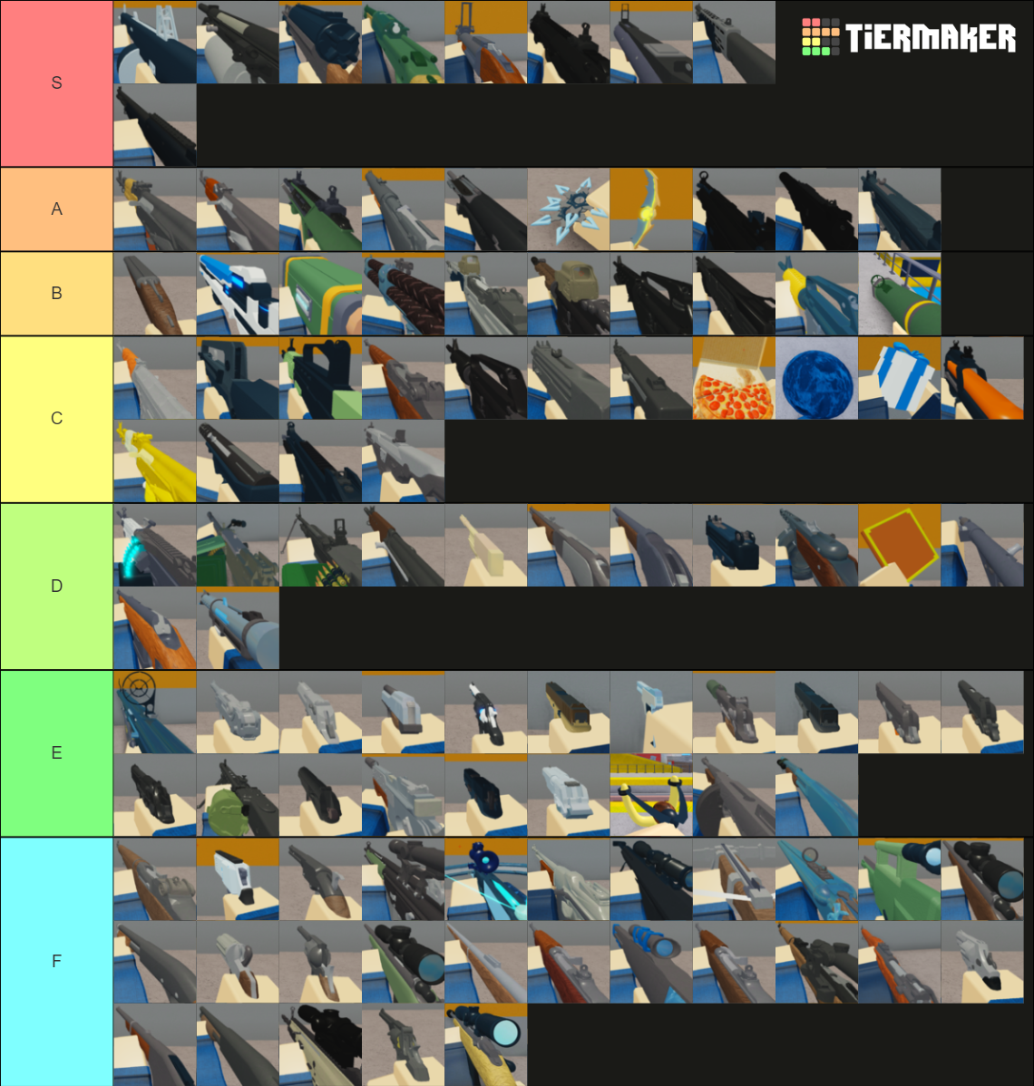 Arsenal (Roblox) weapon tier tist Tier List (Community Rankings ...