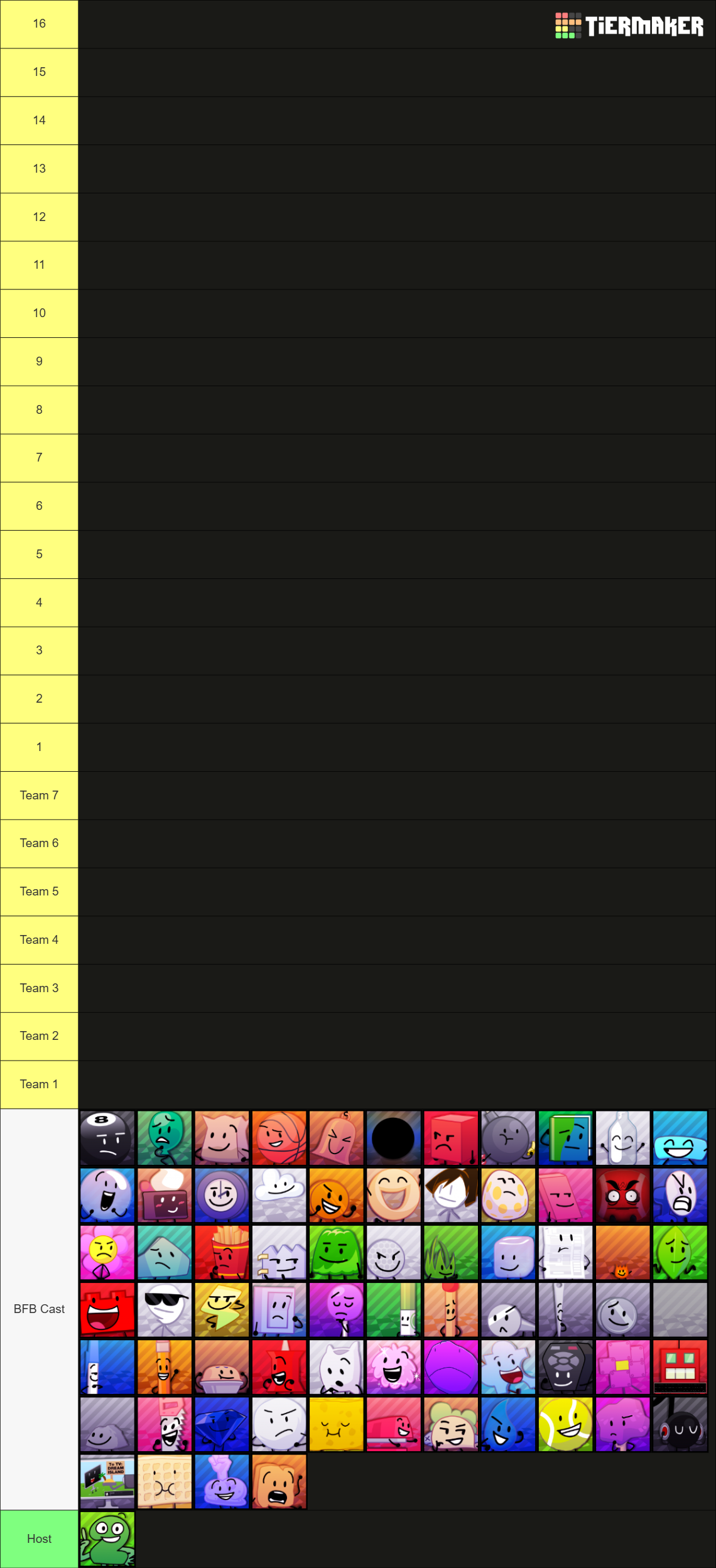BFDI (800+ characters and new icons) Tier List (Community Rankings ...