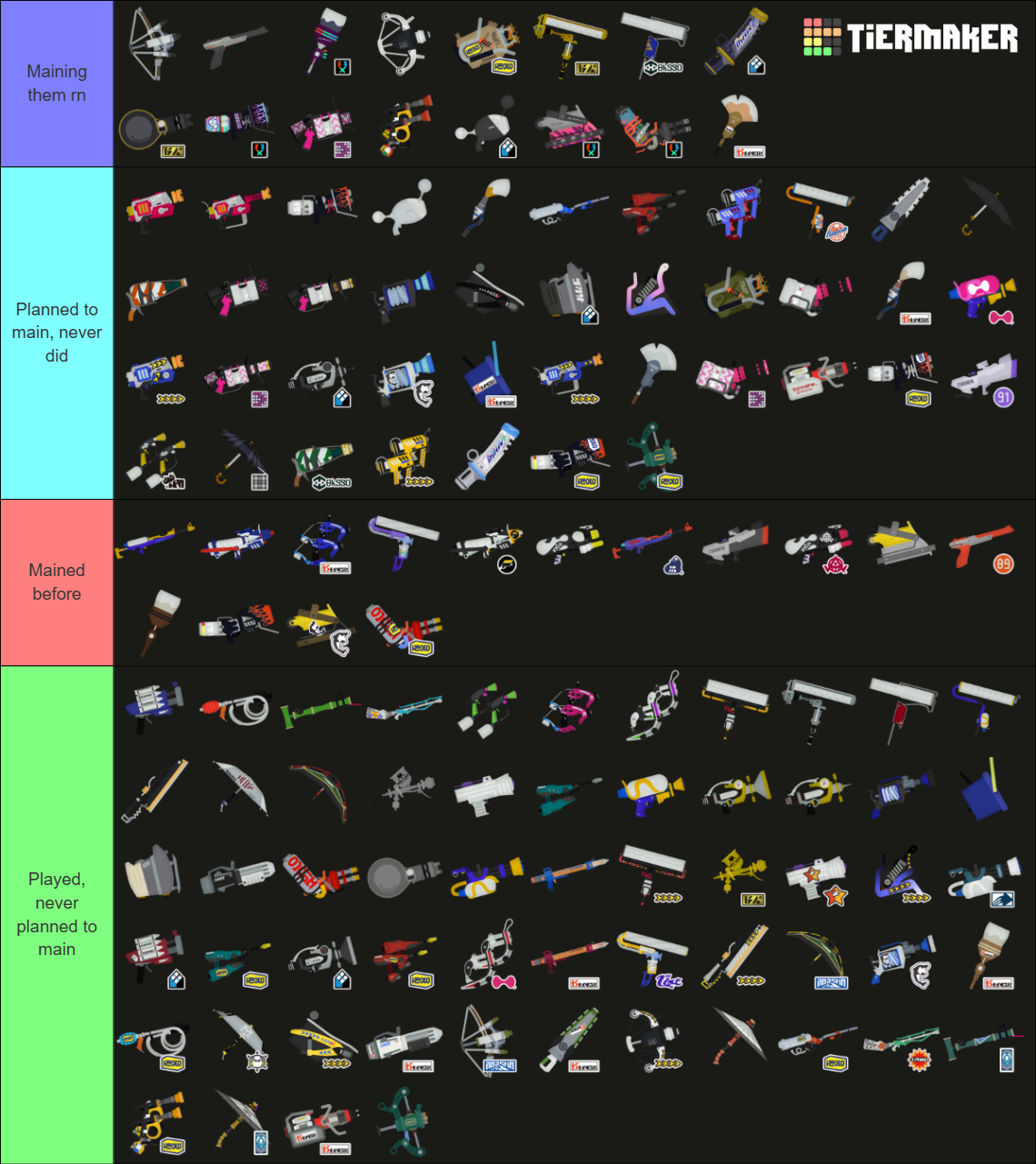 All Splatoon 3 Weapons (Updated June 2025) Tier List (Community ...