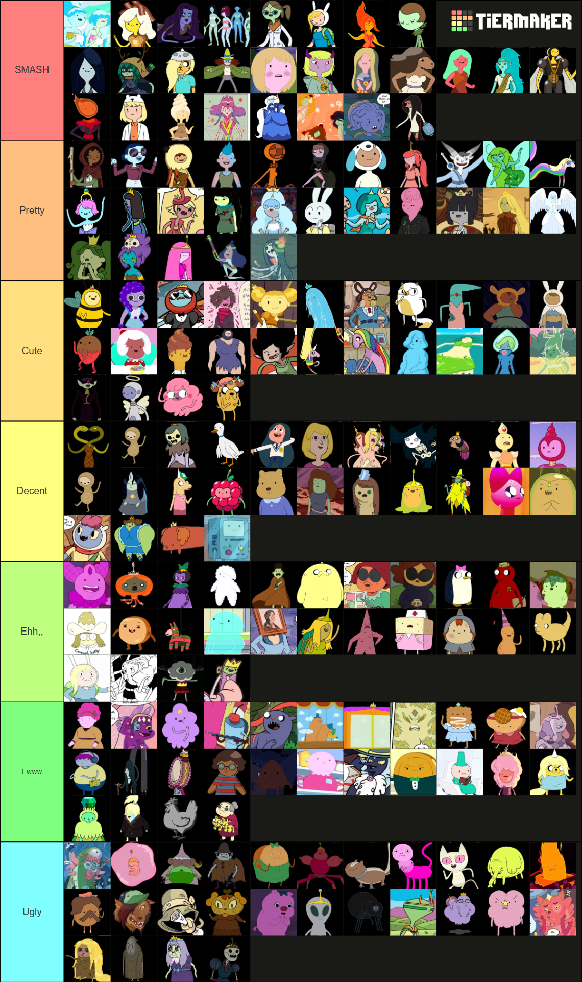 Every Adventure Time Female Character Tier List (Community Rankings ...