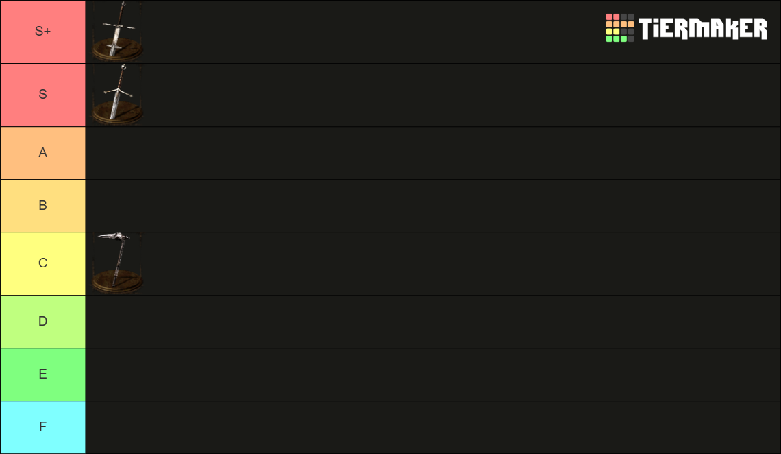 Dark Souls 1 All Weapons Tier List (Community Rankings) - TierMaker