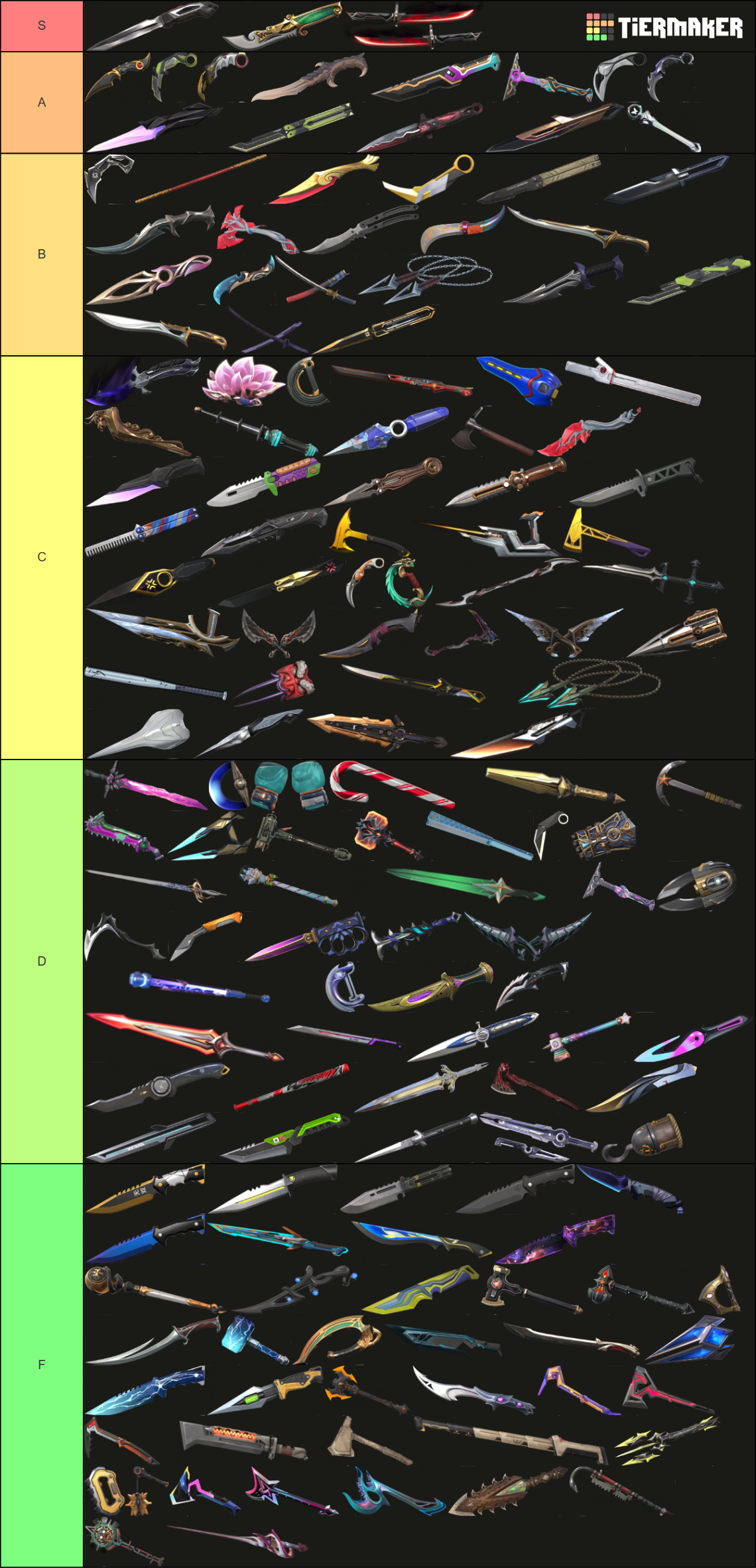 Valorant Melee / Knife Skins (February 2026) Tier List (Community ...