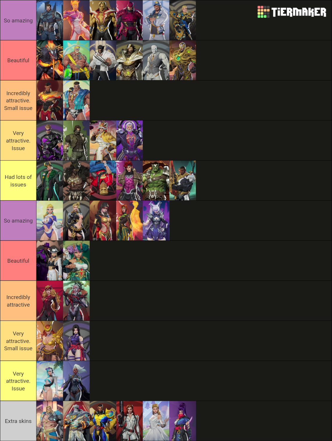 Marvel Rivals Skins Tier List (Community Rankings) - TierMaker