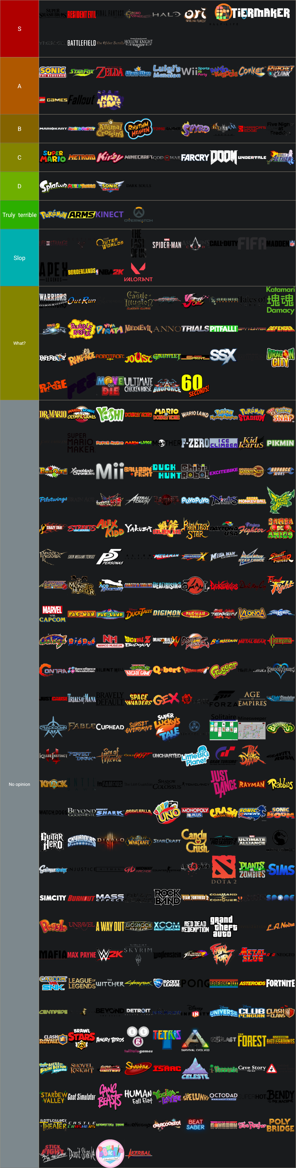 Video Game Franchises (330+) Tier List (Community Rankings) - TierMaker