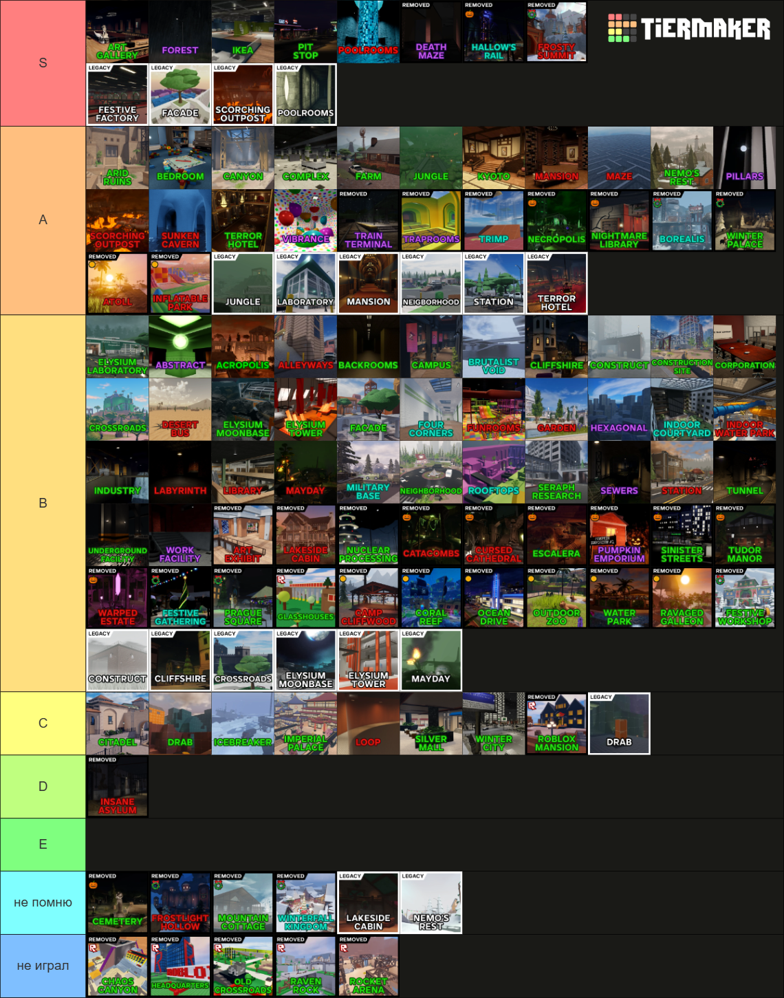 Evade - All Maps (Feb 2026) Tier List (Community Rankings) - TierMaker