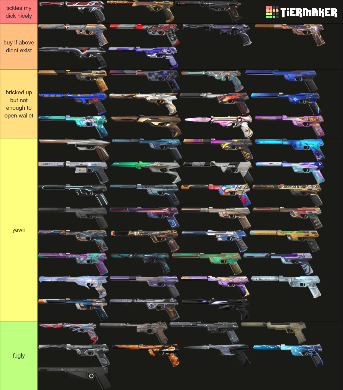 Valorant Ghost Skins (September 2025) Tier List (Community Rankings ...