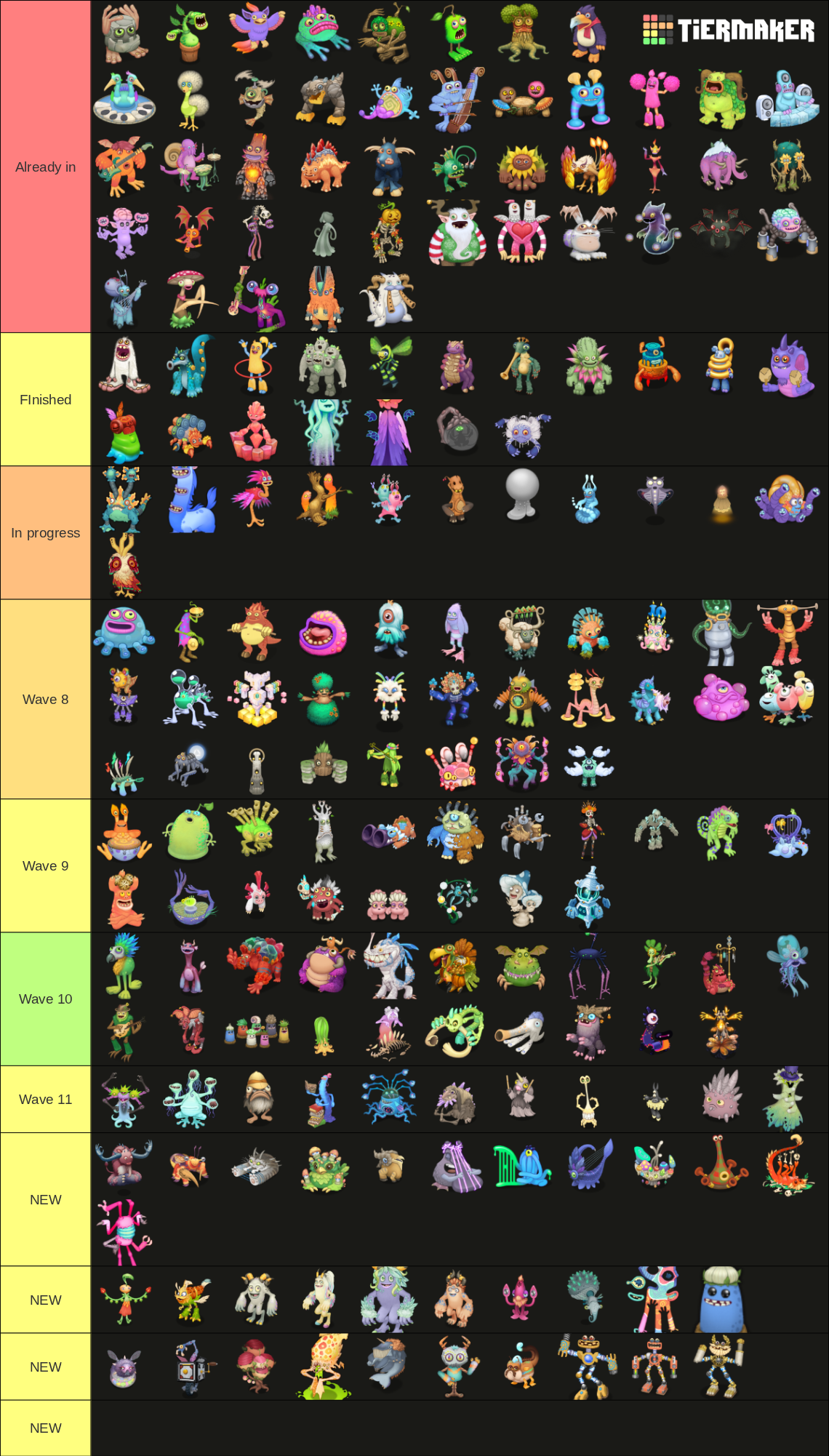 My Singing Monsters: Ultimate Tierlist of Every Monster 2026 Tier List ...