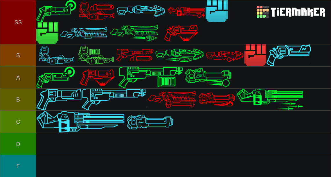 ULTRAKILL FULL WEAPONS TIER LIST Tier List (Community Rankings) - TierMaker