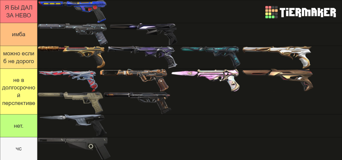 Valorant Ghost Skins (September 2025) Tier List (Community Rankings ...