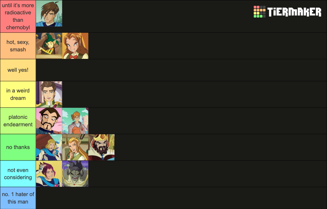 winx club men Tier List (Community Rankings) - TierMaker