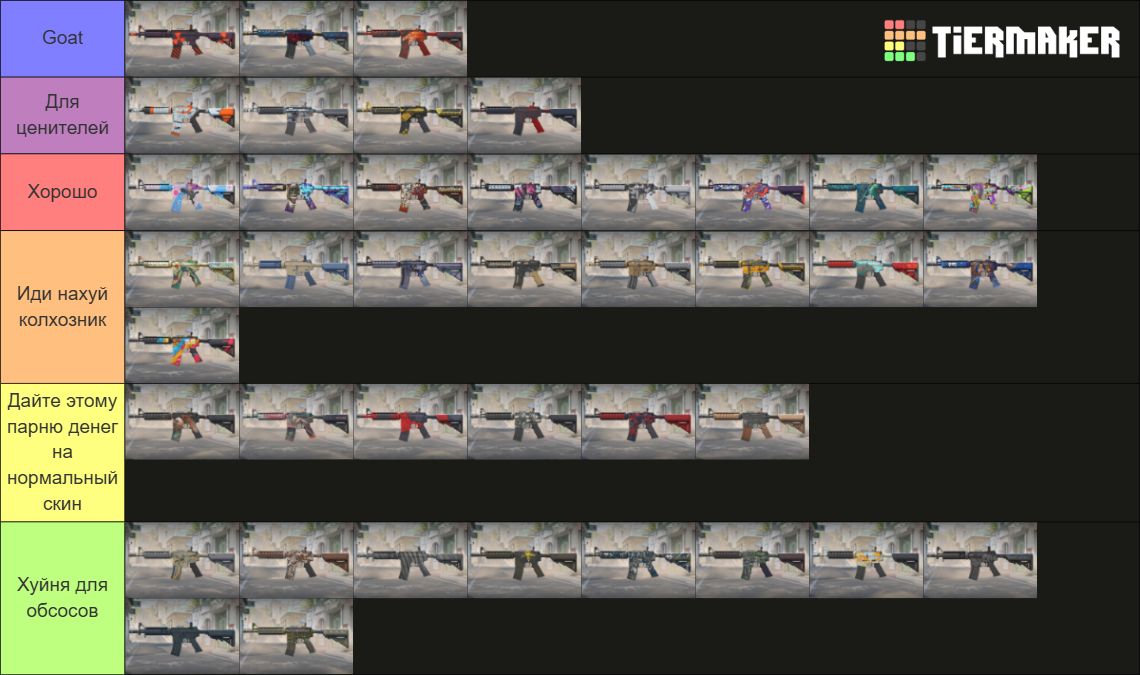 Counter-Strike 2 (CS2): All M4A4 Skins (Feb 2024) Tier List (Community ...