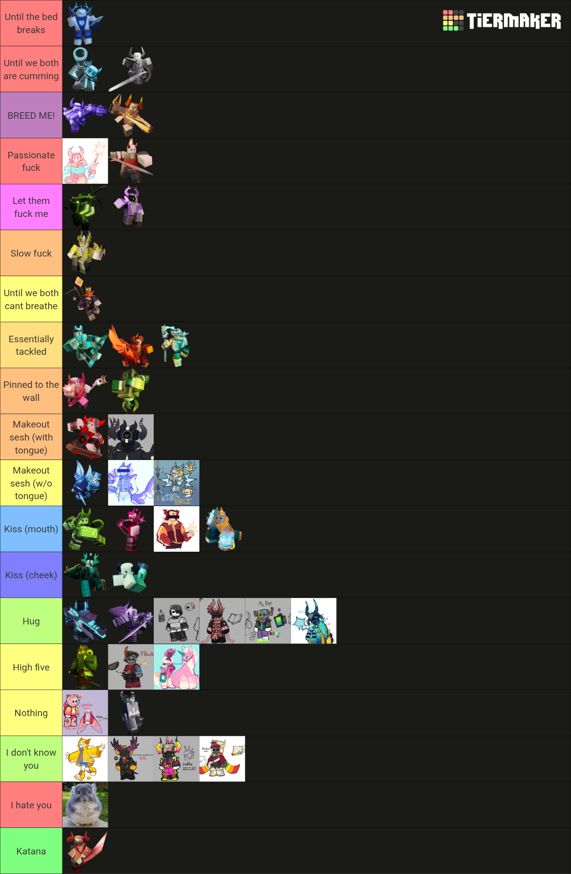 PHIGHTING! characters (playable + lore/npc) Tier List (Community ...