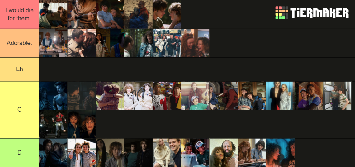 Every Stranger Things Ship Tier List (Community Rankings) - TierMaker