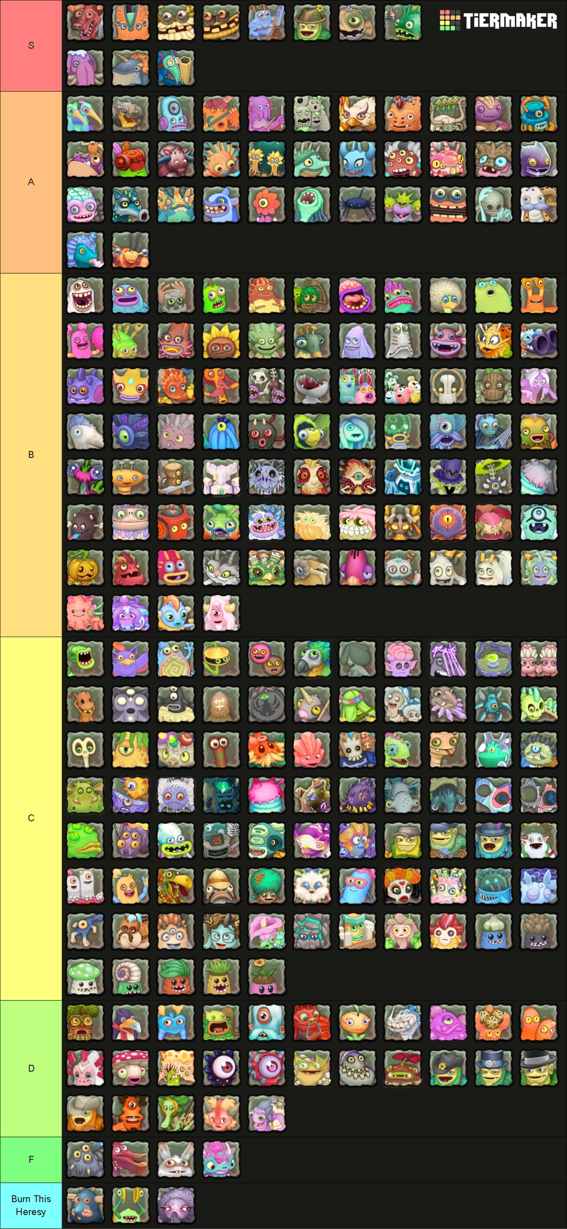All My Singing Monsters 2026 [No Variants] Tier List (Community ...