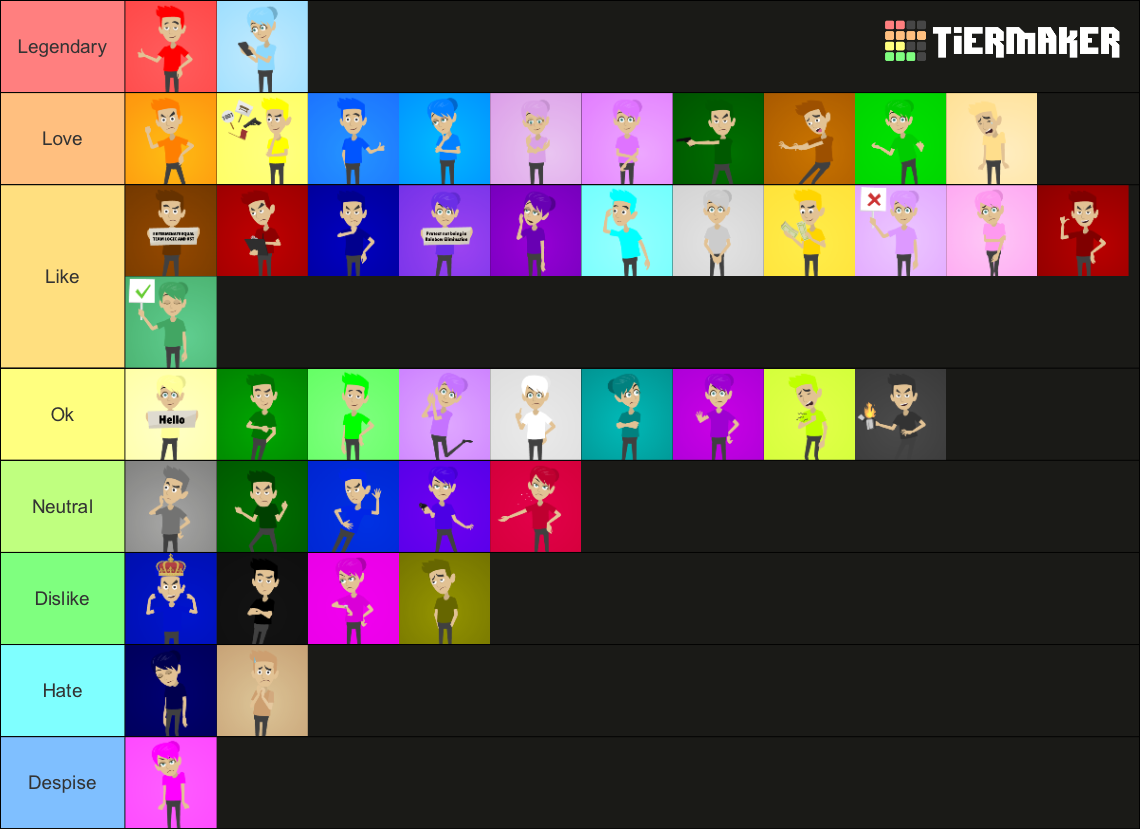 Rainbow Elimination Tier List (Community Rankings) - TierMaker