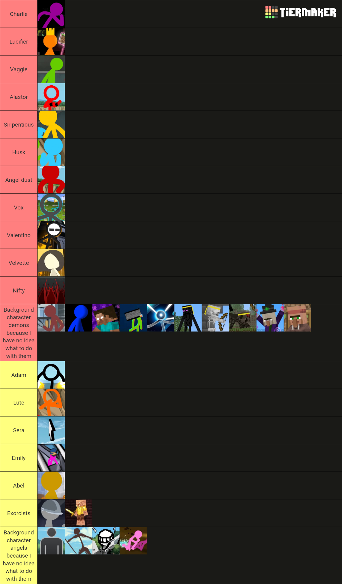 Every Major Alan Becker Character TIER LIST Tier List (Community ...