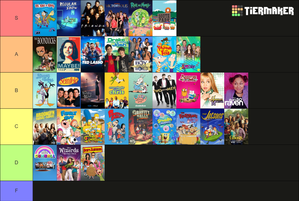 The Ultimate Sitcom List Tier List (Community Rankings) - TierMaker