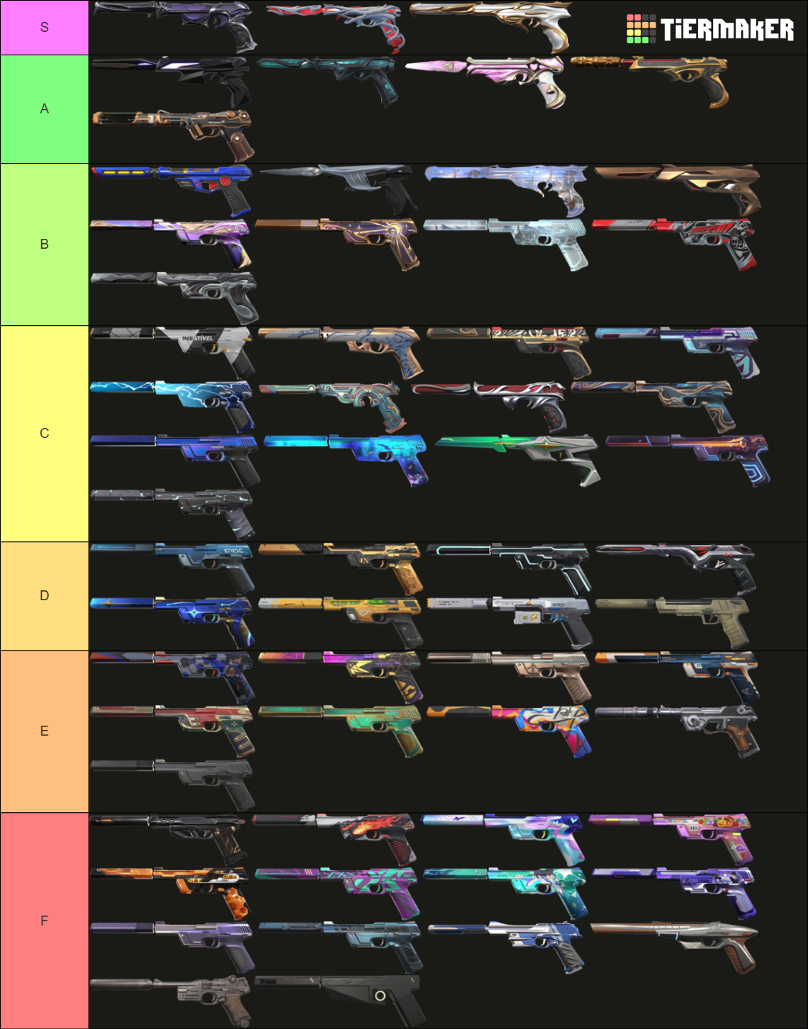 Valorant Ghost Skins (September 2025) Tier List (Community Rankings ...