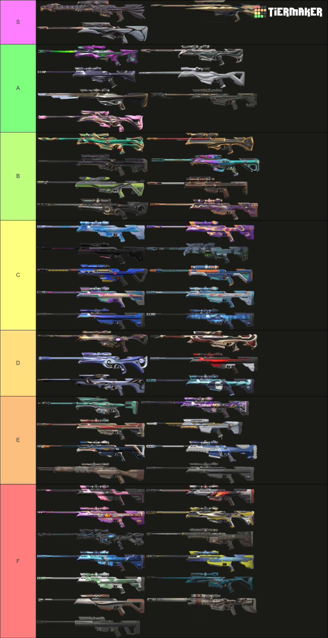 Valorant Operator Skins (September 2025) Tier List (Community Rankings ...