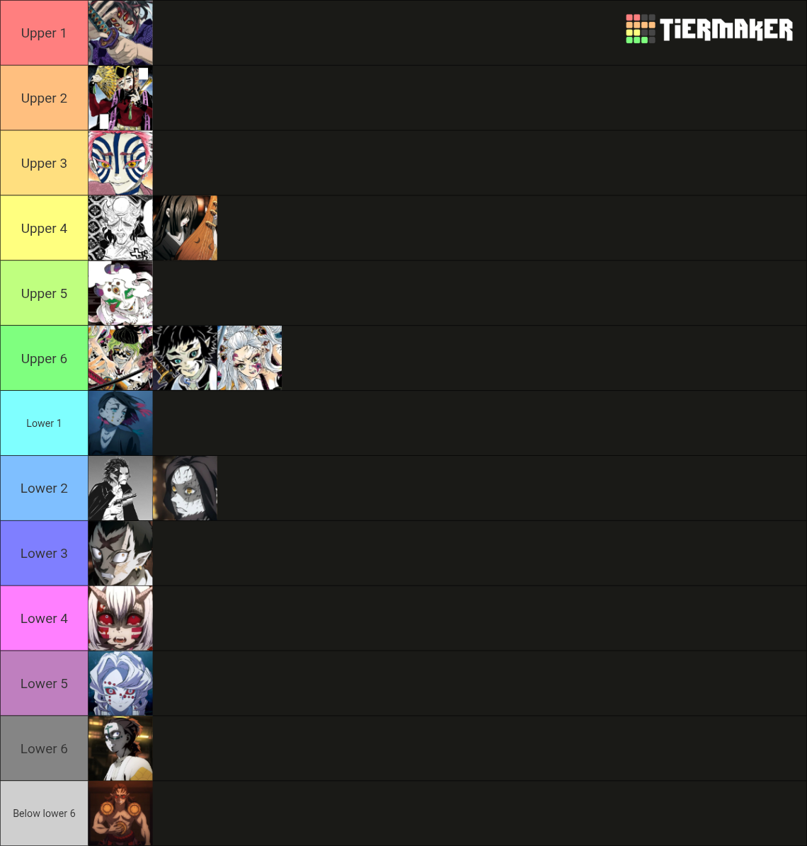 Twelve Kizuki Demon Moons (Demon Slayer KnY) Tier List (Community ...