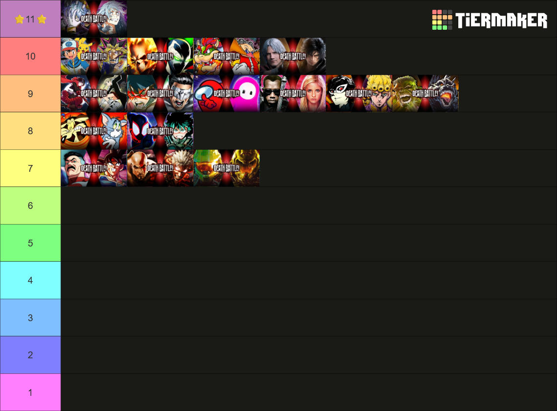 Death Battle Season 11 Tier List (Community Rankings) - TierMaker