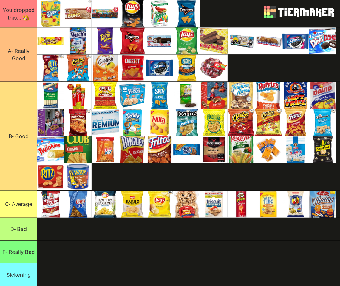 ULTIMATE SNACK TIER LIST Tier List (Community Rankings) - TierMaker