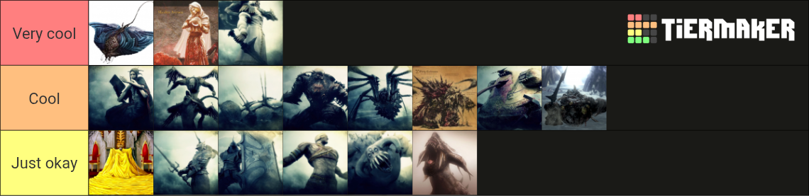 All Major Souls Bosses (DeS,DSTrilogy,BB,Sekiro,ER+SotE) Tier List (Community Rankings) - TierMaker