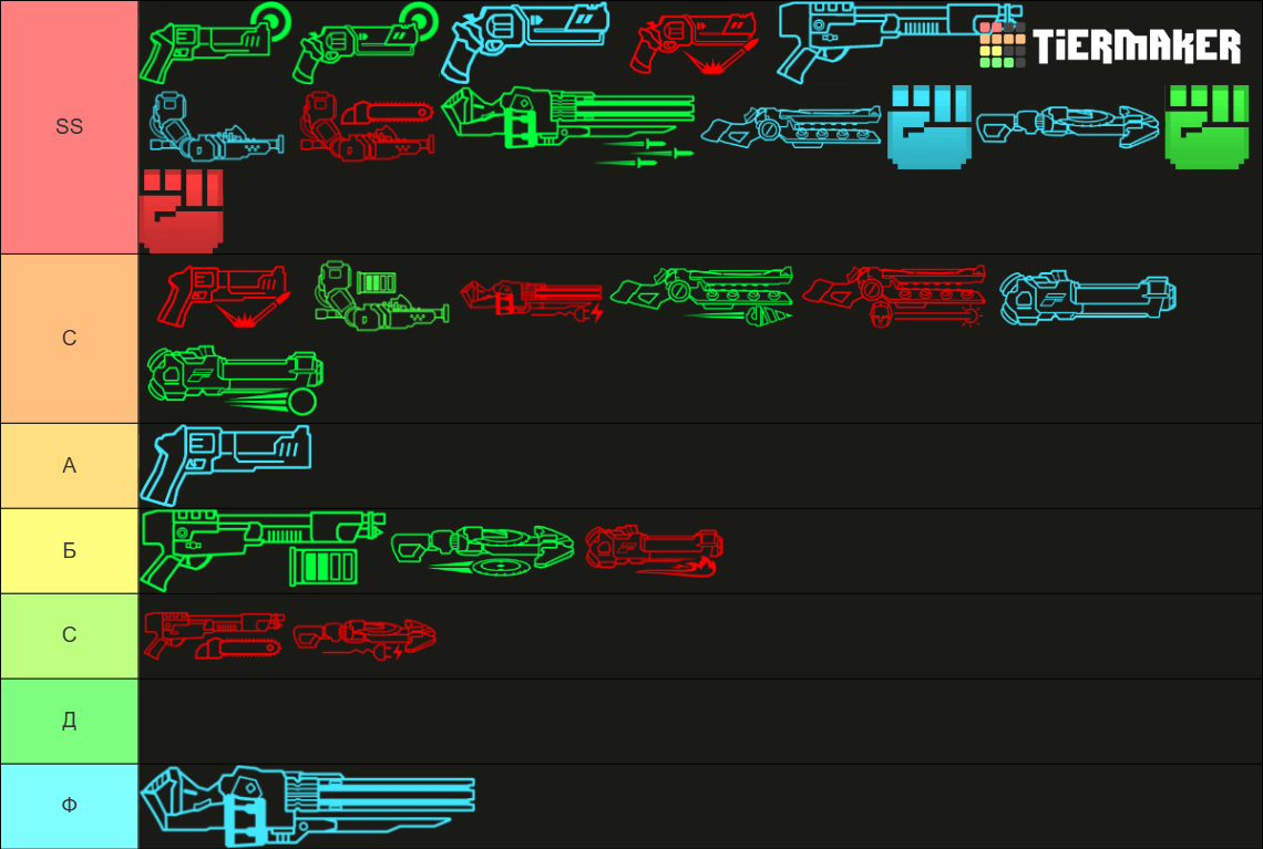 ULTRAKILL FULL WEAPONS TIER LIST Tier List (Community Rankings) - TierMaker