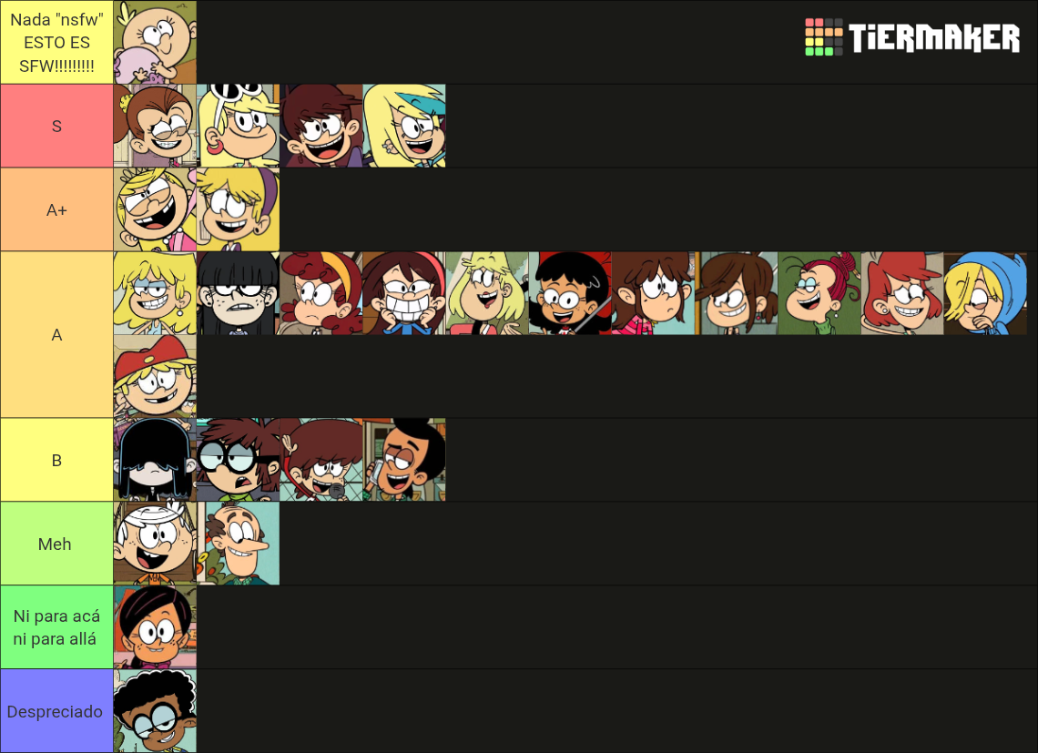 The Loud House Characters Universal Ranking (1000+) Tier List ...