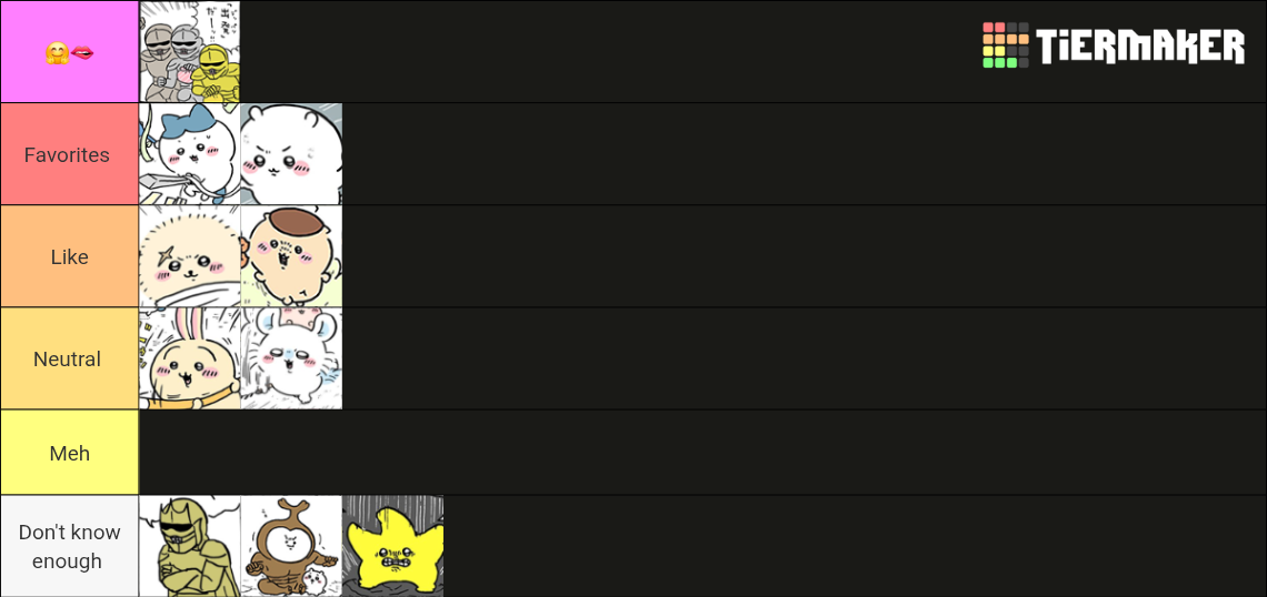 Chiikawa all character ranking Tier List (Community Rankings) - TierMaker