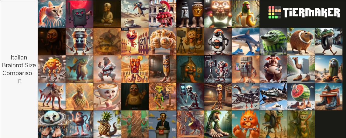 Italian brainrot 🇮🇹 Tier List (Community Rankings) - TierMaker