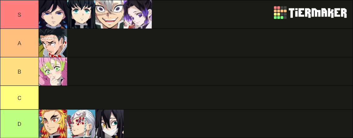 Demon Slayer Hashira Tier List (Community Rankings) - TierMaker