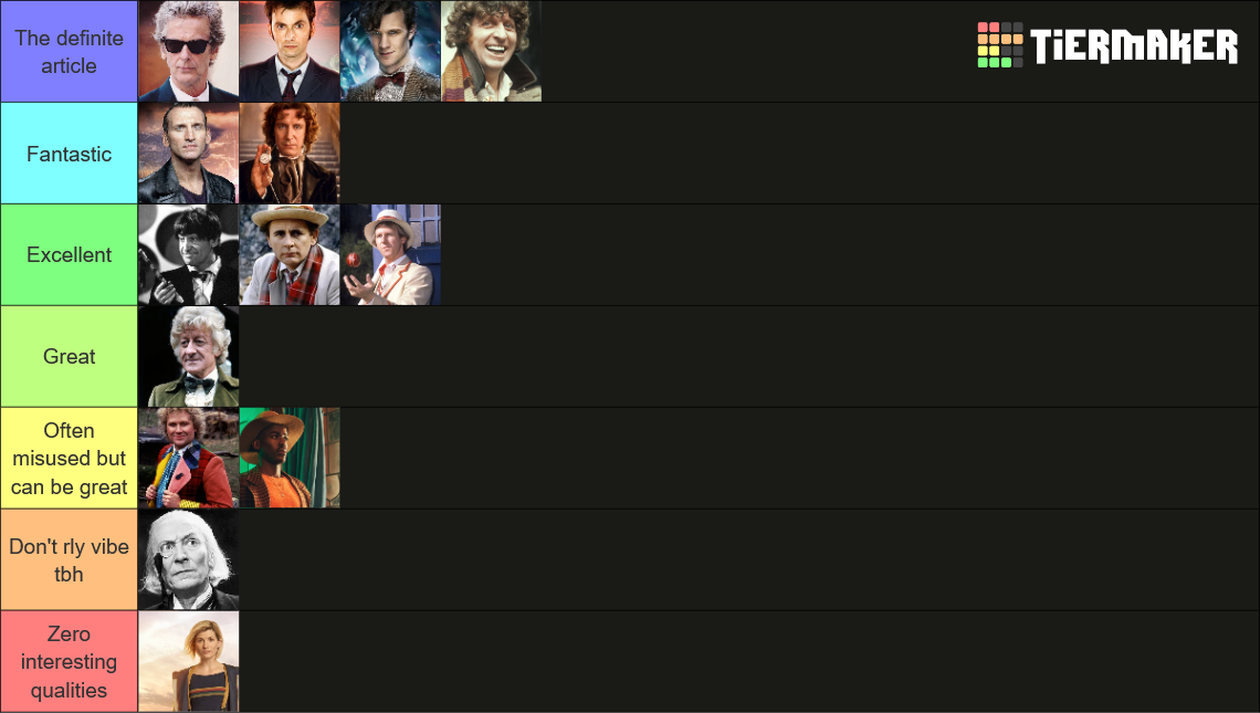 Doctor Who Tier List (Community Rankings) - TierMaker