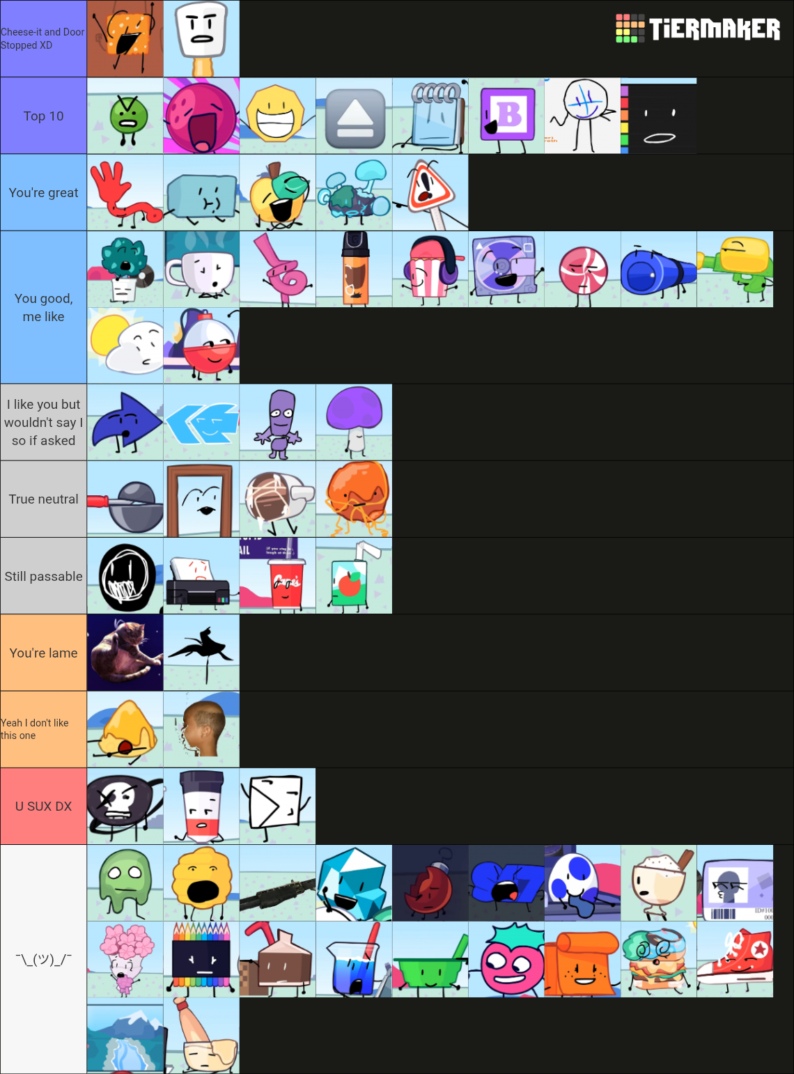 Animatic Battle All Characters Tier List (Community Rankings) - TierMaker