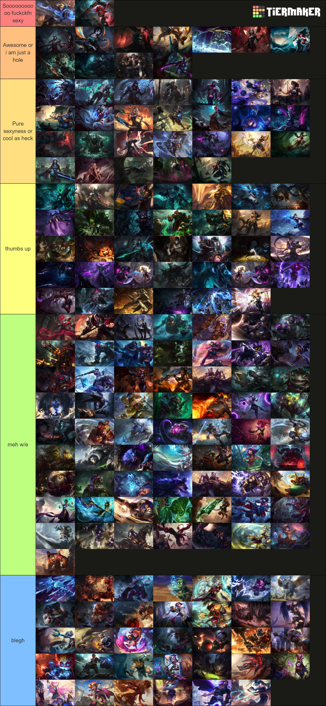 Every LOL splash art Tier List (Community Rankings) - TierMaker