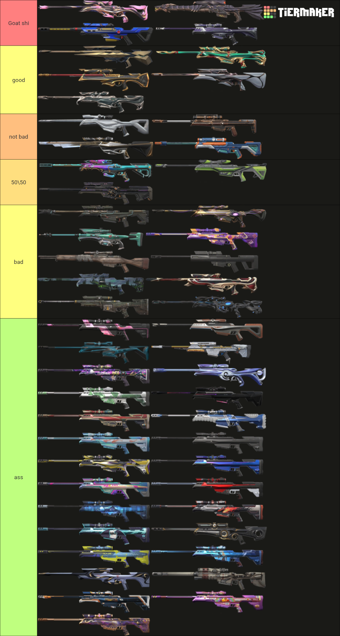 Valorant Operator Skins (September 2025) Tier List (Community Rankings ...