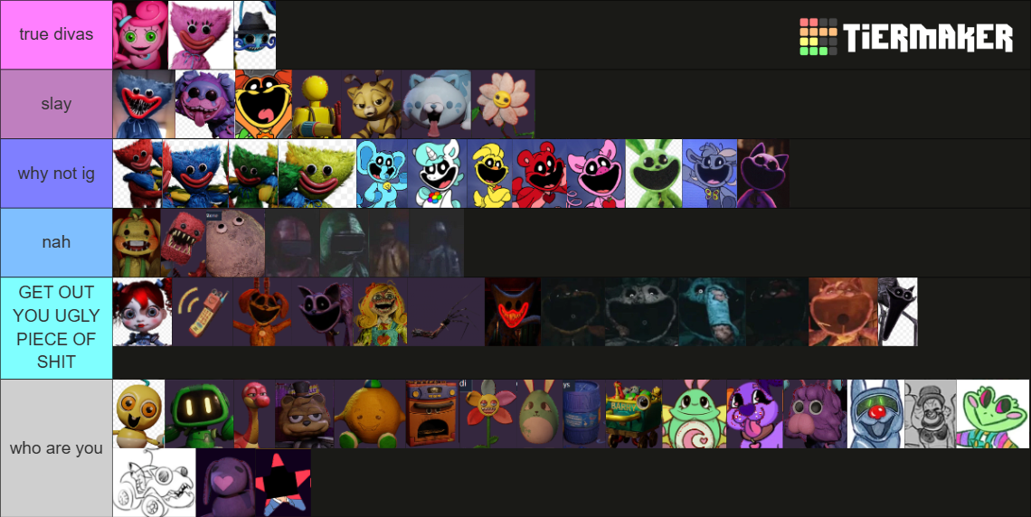 All Poppy Playtime Characters (+ Project Playtime) (2024) Tier List ...